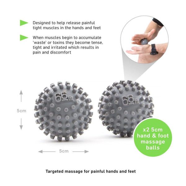 66fit Hand And Foot Massage Balls X 2pcs Phoenix Physio Supplies 5456