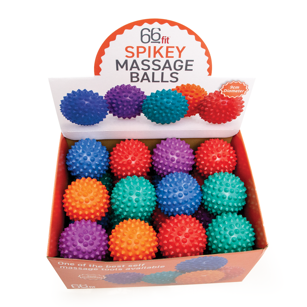 66fit Spikey Massage Balls 9cm - Box of 24 - Phoenix Physio Supplies