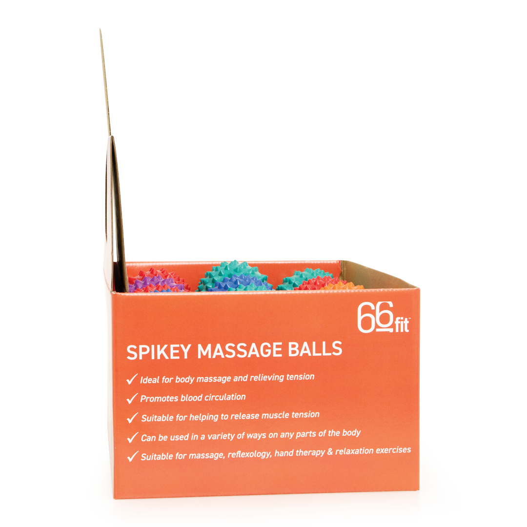 66fit Spikey Massage Balls 9cm - Box of 24 - Phoenix Physio Supplies